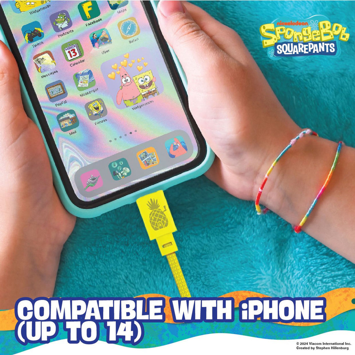 SpongeBob Lightning to USB A Cable Sponge – GBM technology